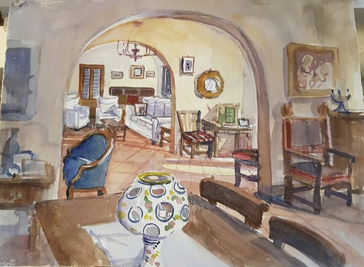 Watercolor Plein Air in Tuscany with Doris Rice - Friends of Spannocchia